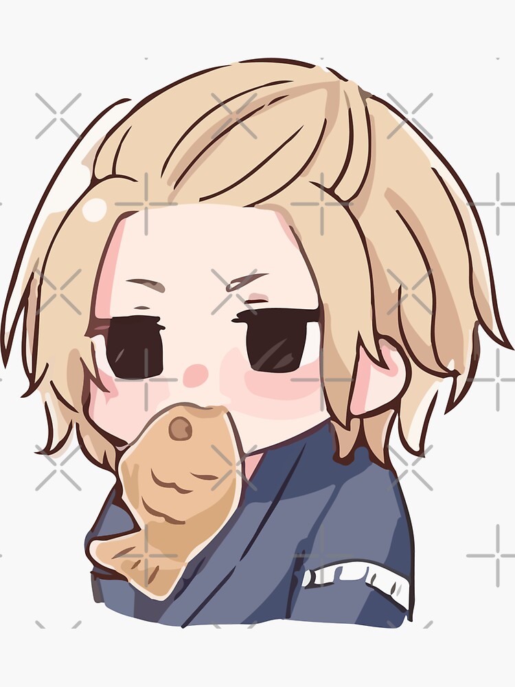 "Mikey Eating Fish" Sticker for Sale by THEMADBRUSH | Redbubble