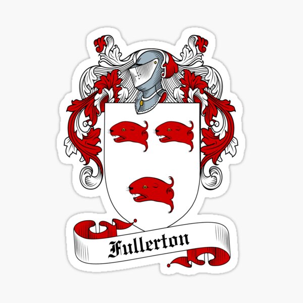 "Fullerton " Sticker by HaroldHeraldry | Redbubble