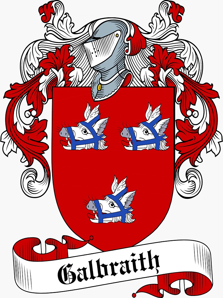 "Galbraith " Sticker for Sale by HaroldHeraldry | Redbubble