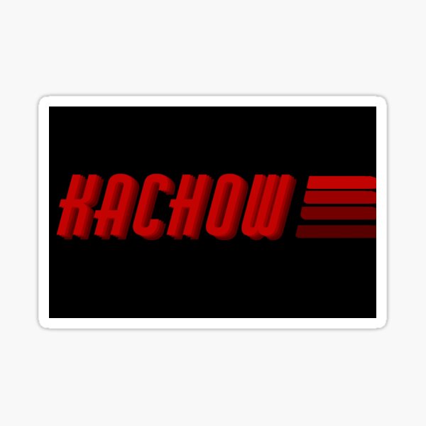 "KACHOW" Sticker for Sale by DobbinsStore | Redbubble