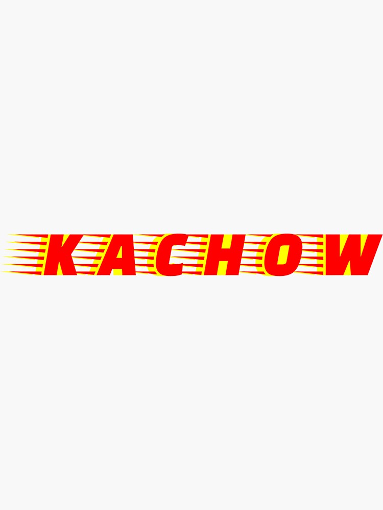 "kachow" Sticker for Sale by DobbinsStore | Redbubble