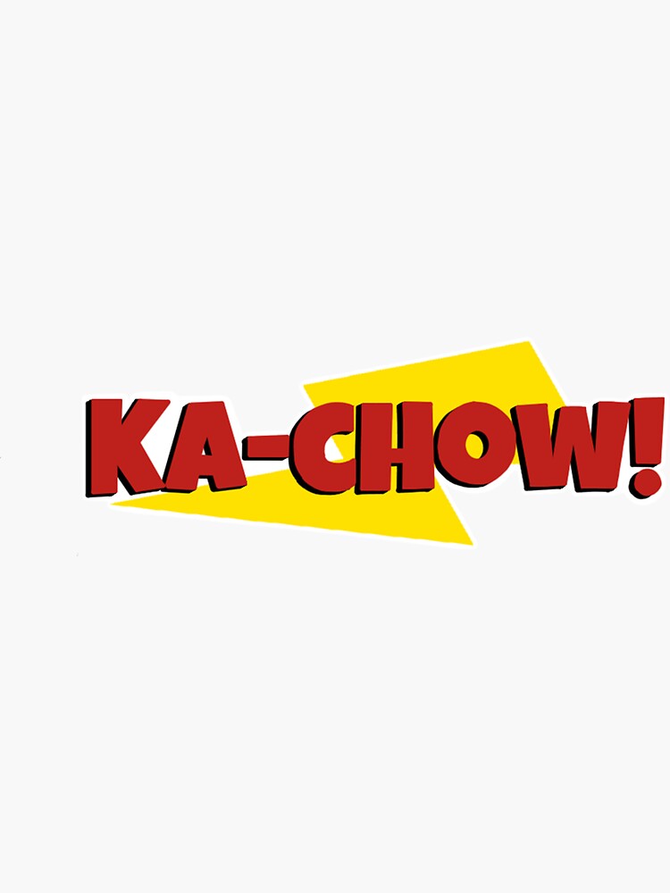 "Kachow" Sticker for Sale by DobbinsStore | Redbubble