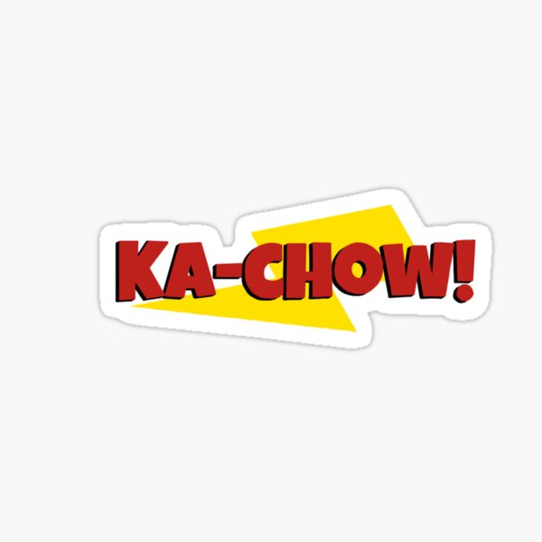 "Kachow" Sticker for Sale by DobbinsStore | Redbubble