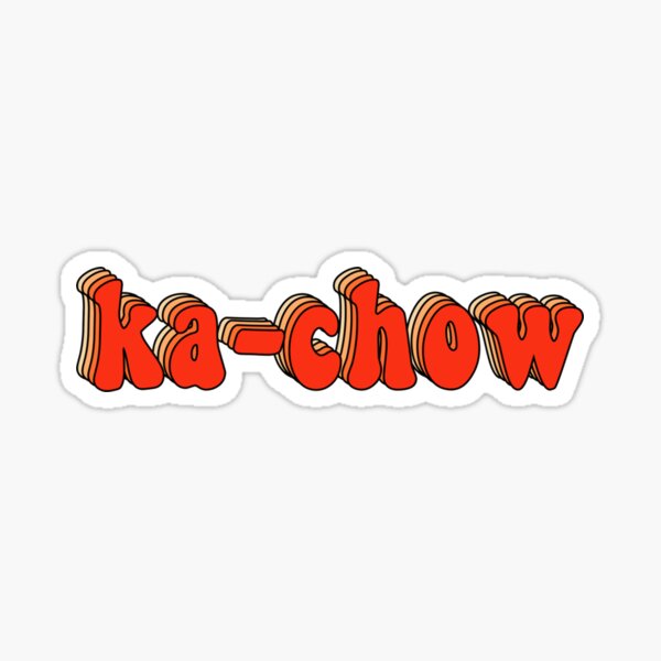 "ka-chow" Sticker for Sale by DobbinsStore | Redbubble