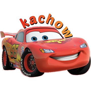 "kachow Sticker" Sticker for Sale by DobbinsStore | Redbubble