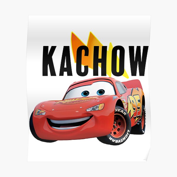 "Kachow Sticker" Poster for Sale by DobbinsStore | Redbubble