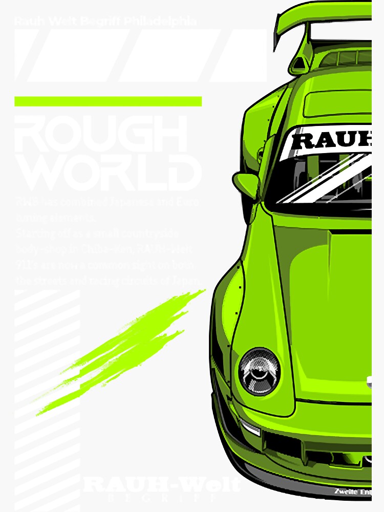 "Rauh Welt RWB Green " Sticker for Sale by rkotherr | Redbubble