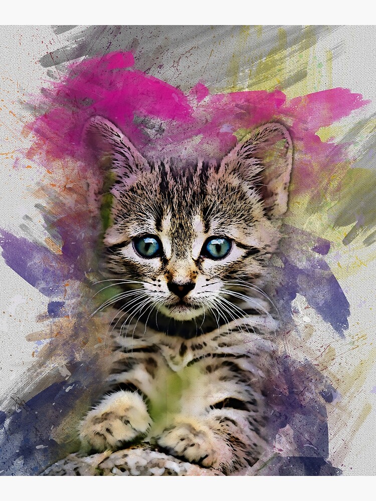 "Cute Kitty, Digital art work for Kitty lovers" Poster for Sale by ...