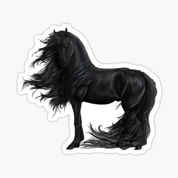 "Horse paint Equestrian Friesian Horse rider" Sticker for Sale by ...