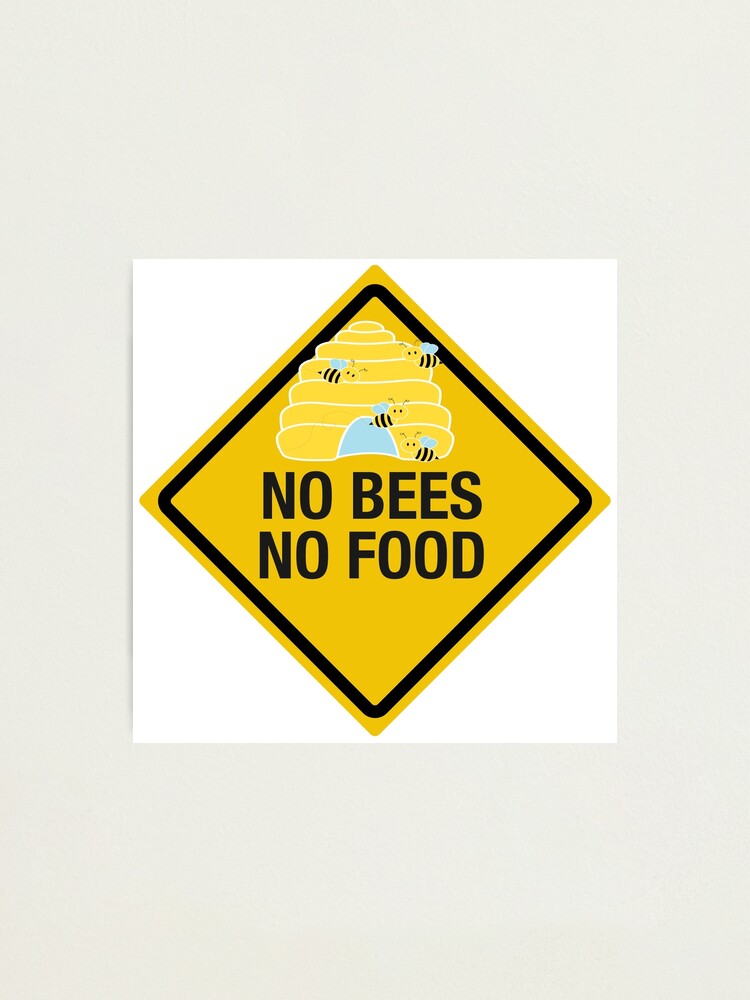 "No Bees No Food" Photographic Print by DavidMay | Redbubble