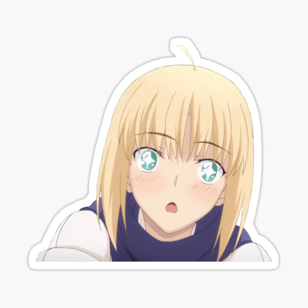 "Excited Saber" Sticker for Sale by BrokenOtaku | Redbubble