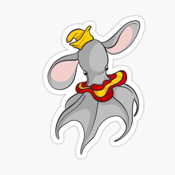"Cute Dumbo Octopus with Hat" Sticker for Sale by Inklingsofgrace ...