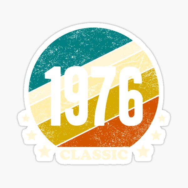 "Classic Vintage 1976" Sticker for Sale by alviansyah02 | Redbubble