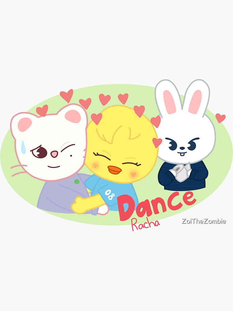 "Dance Racha Skzoo" Sticker for Sale by ZoiTheZombie | Redbubble