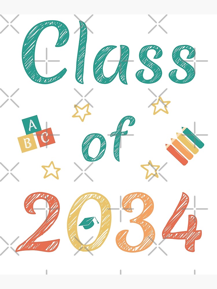 "Class of 2034 Hello Kindergarten 2021" Poster for Sale by geminivibe ...
