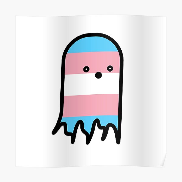 "trans ghost" Poster for Sale by soriphee | Redbubble