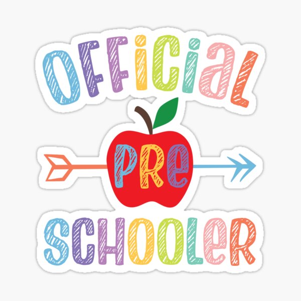 "Official Preschooler | Kids First Day Of Preschool" Sticker for Sale ...