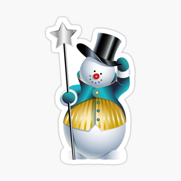 "FROSTY THE SNOWMAN" Sticker for Sale by Whisperingwells | Redbubble