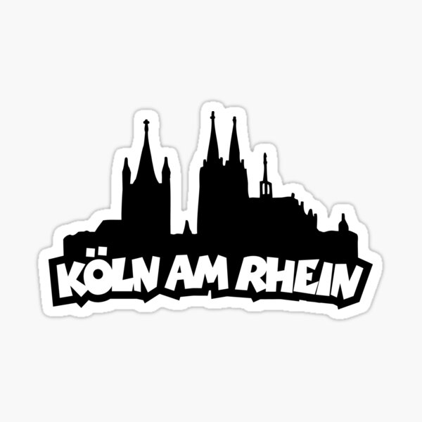 "Cologne on the Rhine with cathedral and Groß St.Martin" Sticker by ...