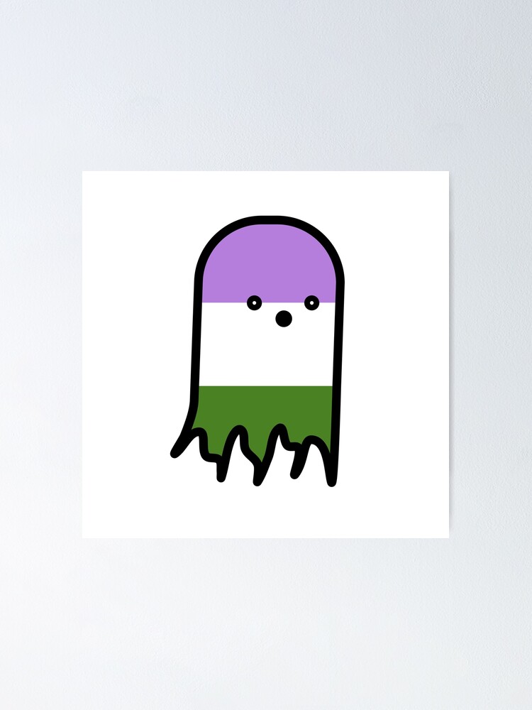"genderqueer ghost" Poster for Sale by soriphee | Redbubble