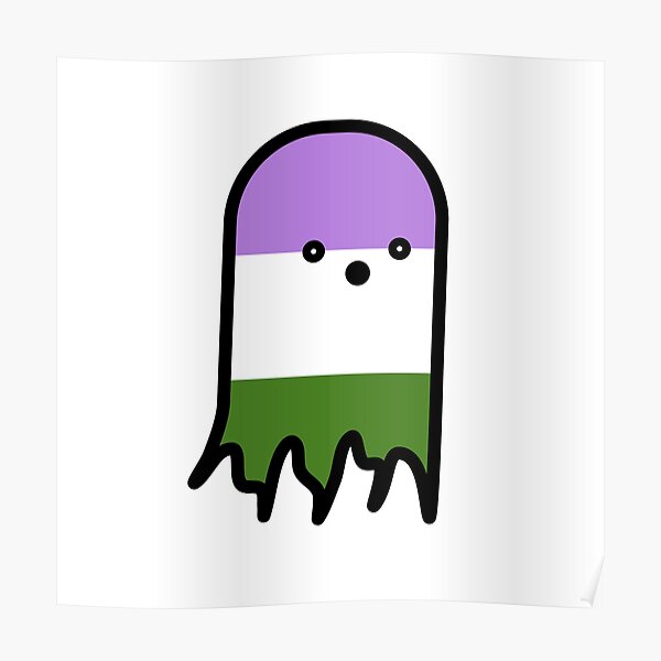 "genderqueer ghost" Poster for Sale by soriphee | Redbubble
