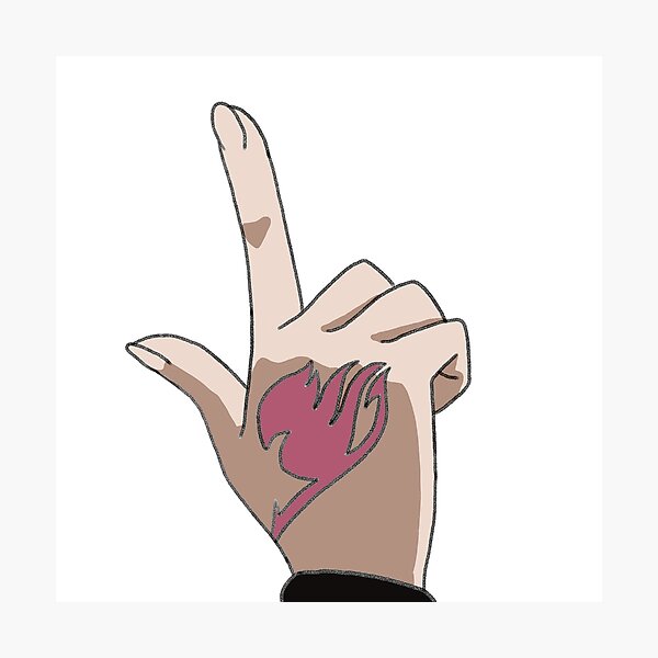 "fairy tail hand sign" Photographic Print for Sale by Sim-Simi | Redbubble