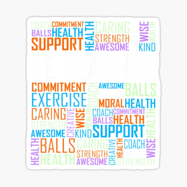 "PE Physical Education Teacher" Sticker for Sale by herrerabird67 ...