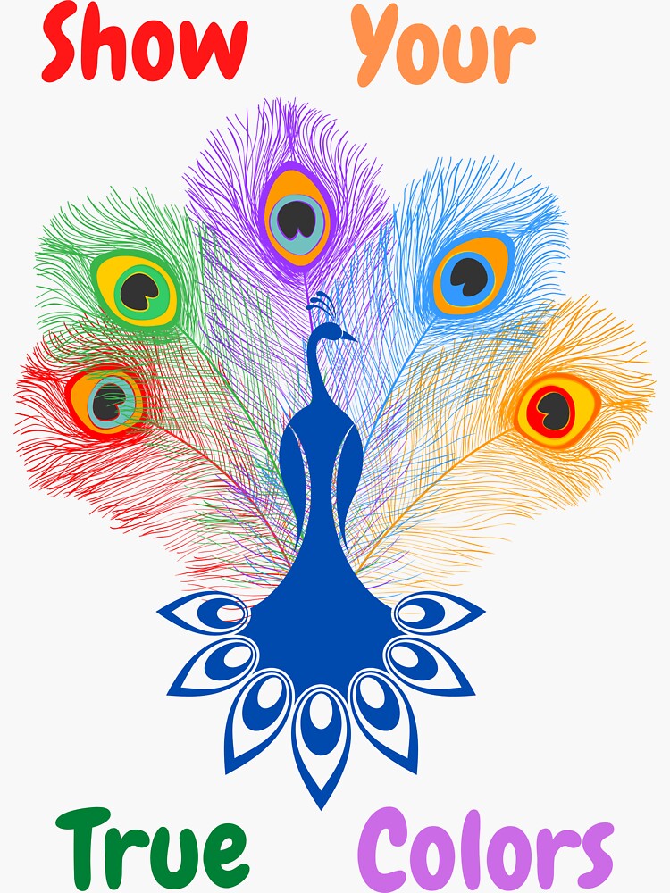 "Show Your True Colors" Sticker for Sale by JRShadow | Redbubble
