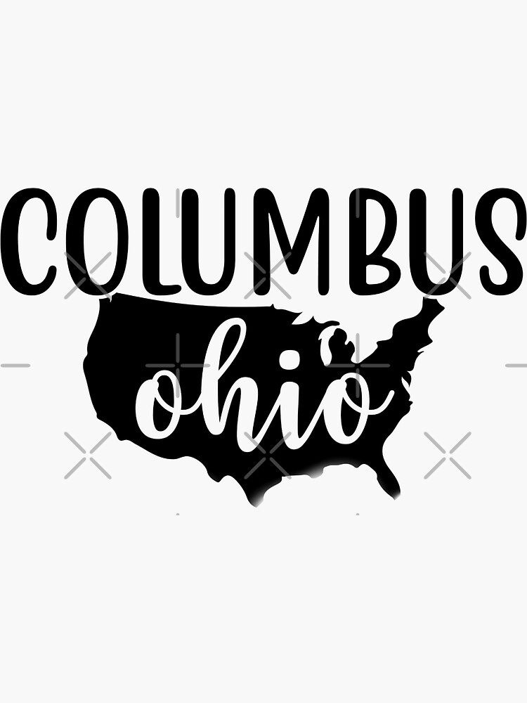 "COLUMBUS OHIO " Sticker for Sale by RetroPlaceee | Redbubble