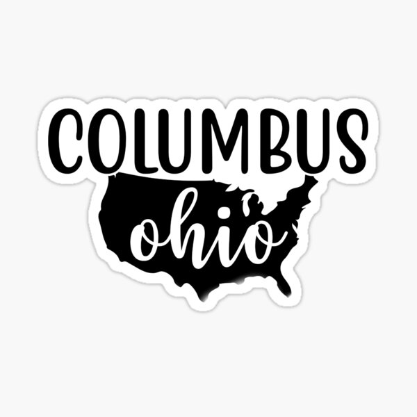 "COLUMBUS OHIO " Sticker for Sale by RetroPlaceee | Redbubble