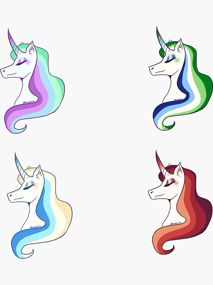 "Toric Pride Unicorn Set" Sticker for Sale by strwbrykitty | Redbubble