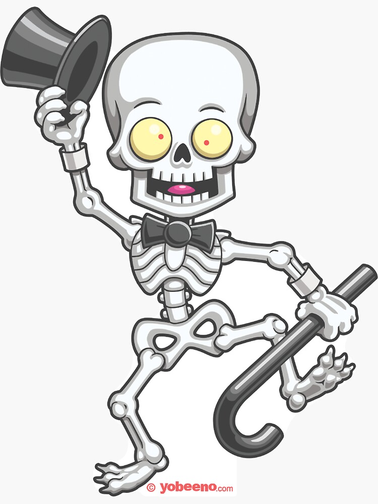 "Sam the Skeleton" Sticker for Sale by yobeeno | Redbubble