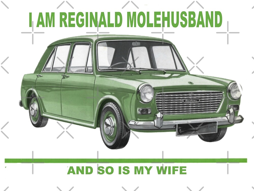 "I'm Reginald Molehusband and so's my wife" by halibutgoatramb | Redbubble