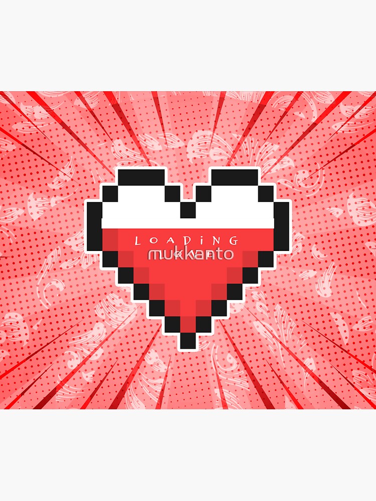 "Loading love | Happy valentine" Sticker for Sale by mukkanto | Redbubble