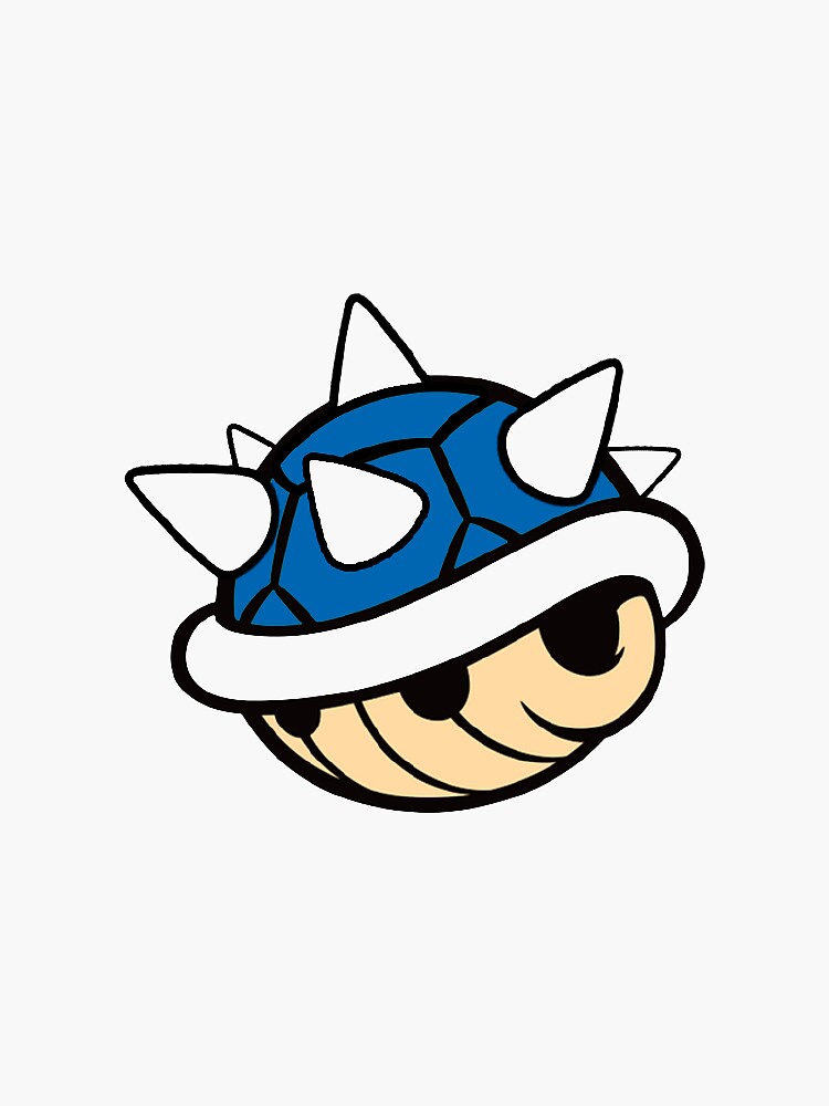 "Blue shell spike " Sticker for Sale by LayerLines | Redbubble