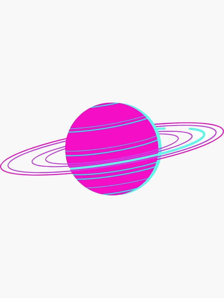 "Vaporwave Synthwave Saturn" Sticker for Sale by YJBoutique | Redbubble