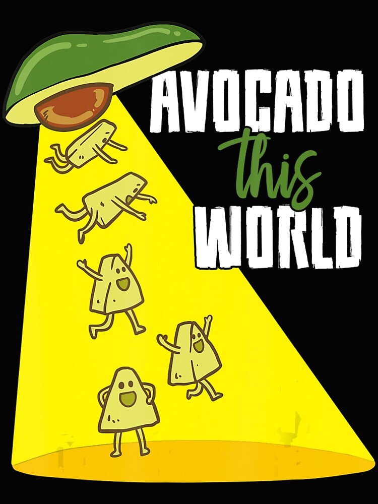 "Avocado Spaceship Abduction Ufo Vegan Alien" Art Print for Sale by ...