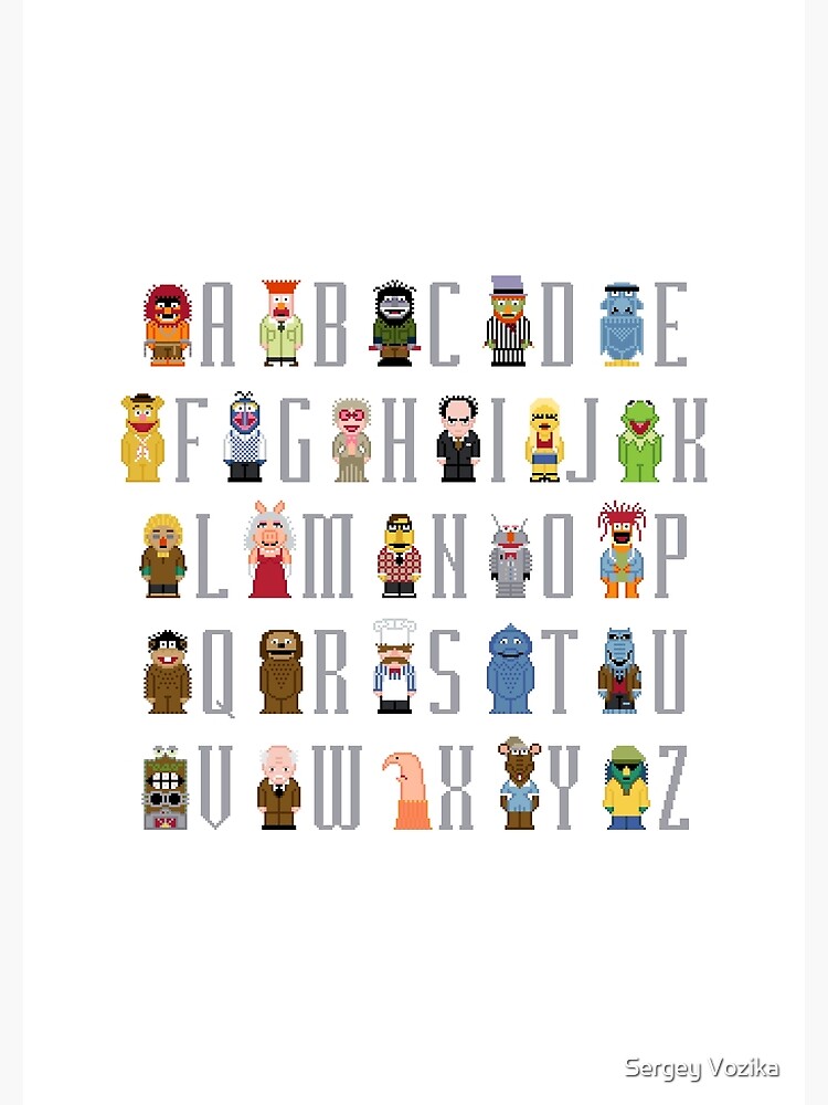 "Muppet Alphabet" Poster for Sale by Sergey Vozika | Redbubble