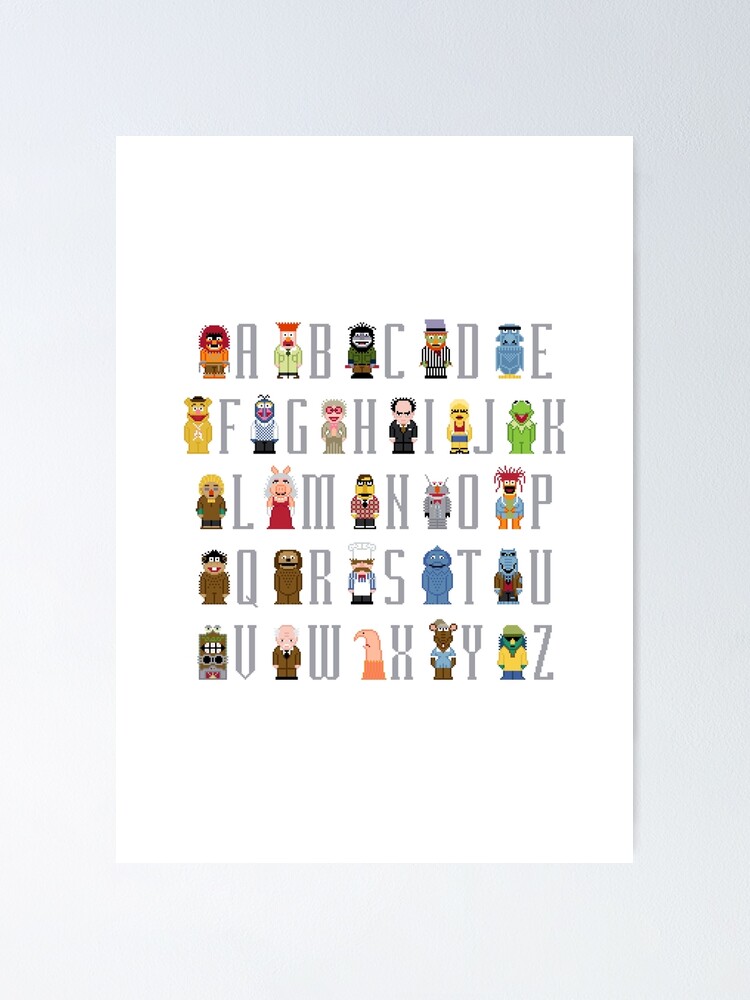 "Muppet Alphabet" Poster for Sale by Sergey Vozika | Redbubble