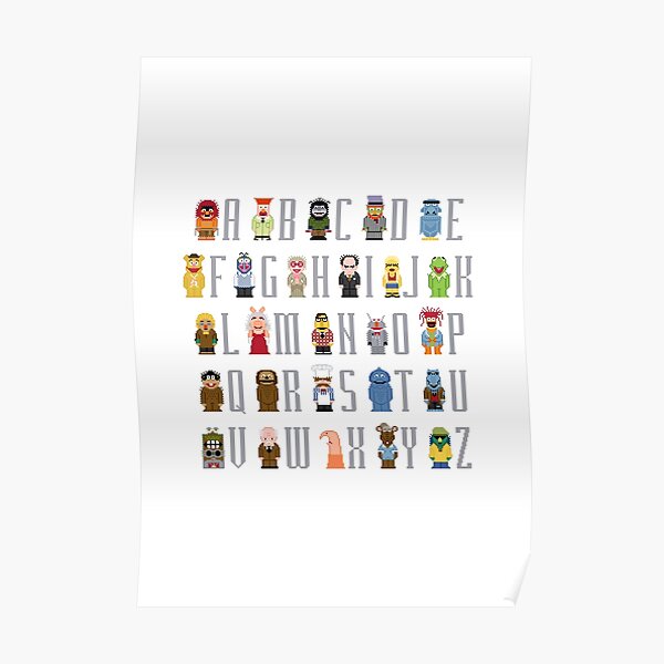 "Muppet Alphabet" Poster for Sale by Sergey Vozika | Redbubble