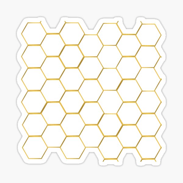 "Golden Hexagon" Sticker for Sale by dhairyajain | Redbubble