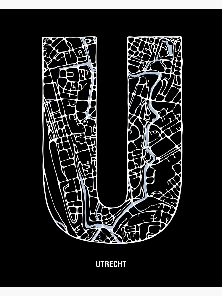 "MAPHABET U: Utrecht" Sticker for Sale by dannybranscombe | Redbubble