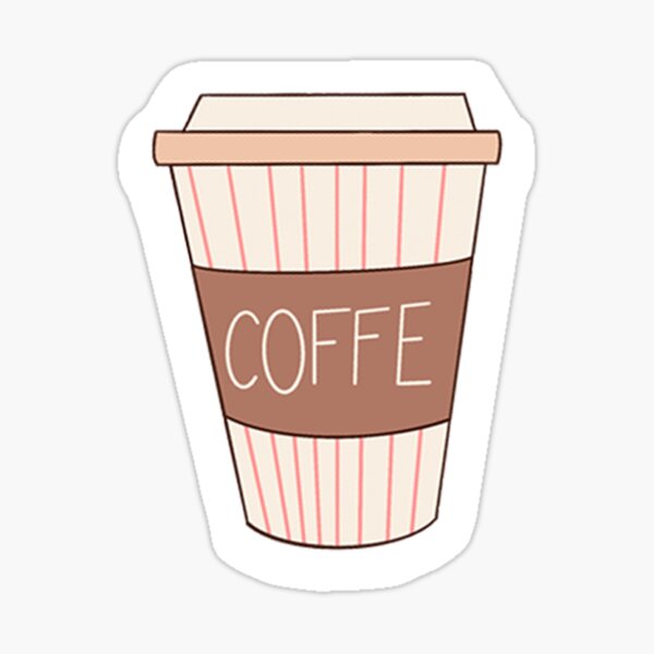 "COFFEE LATTE" Sticker for Sale by RetroPlaceee | Redbubble