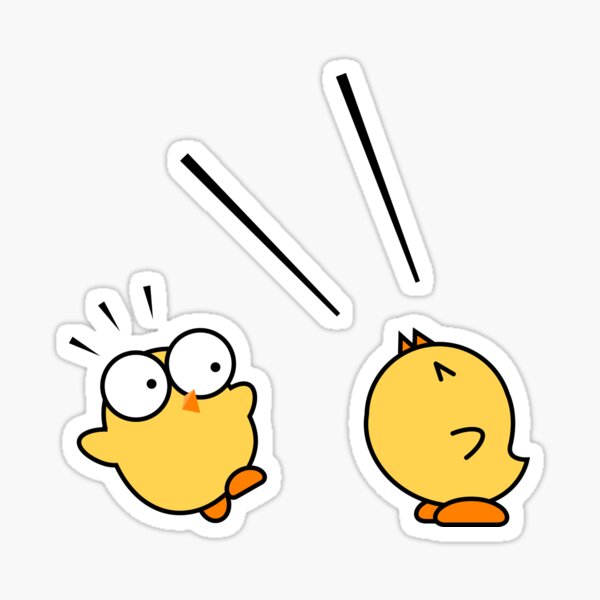 "Two little yellow chicks" Sticker for Sale by thailerd | Redbubble