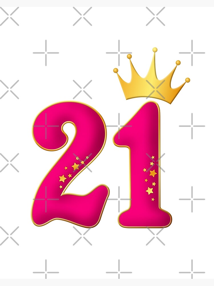 Number 21 Clip Art 21 Years Old, Birthday Party Design For Girls.