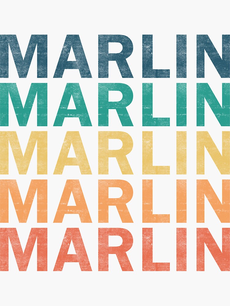 Pegatina «Camiseta con nombre de Marlin - Camiseta de artículo de ...