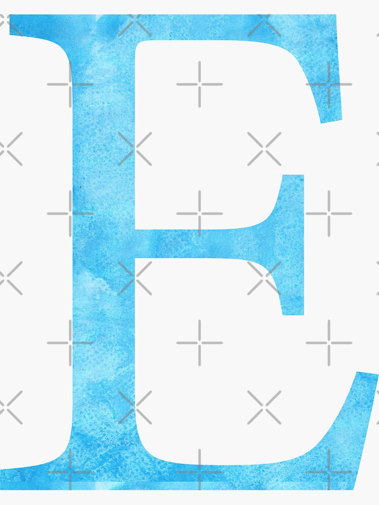 "blue e // epsilon" Sticker by lolosenese | Redbubble