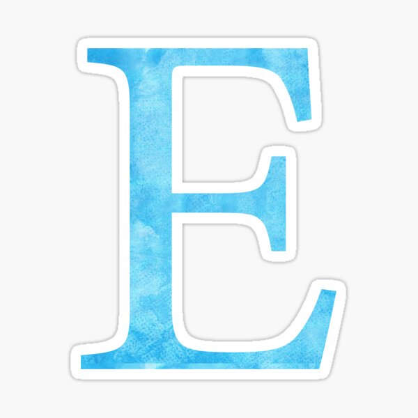 "blue e // epsilon" Sticker by lolosenese | Redbubble