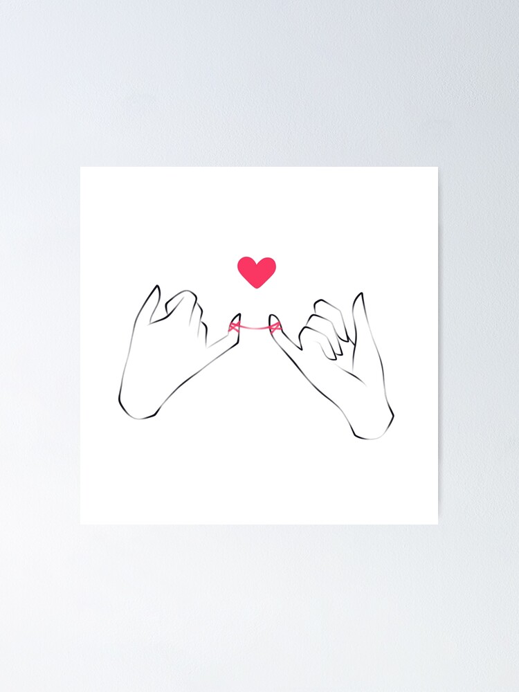 "Pinky promise lineart, pinky swear line art" Poster by MissImpossible ...