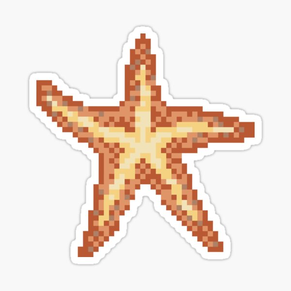 " Pixel Art Cute Starfish" Sticker for Sale by TakoyakiTech | Redbubble
